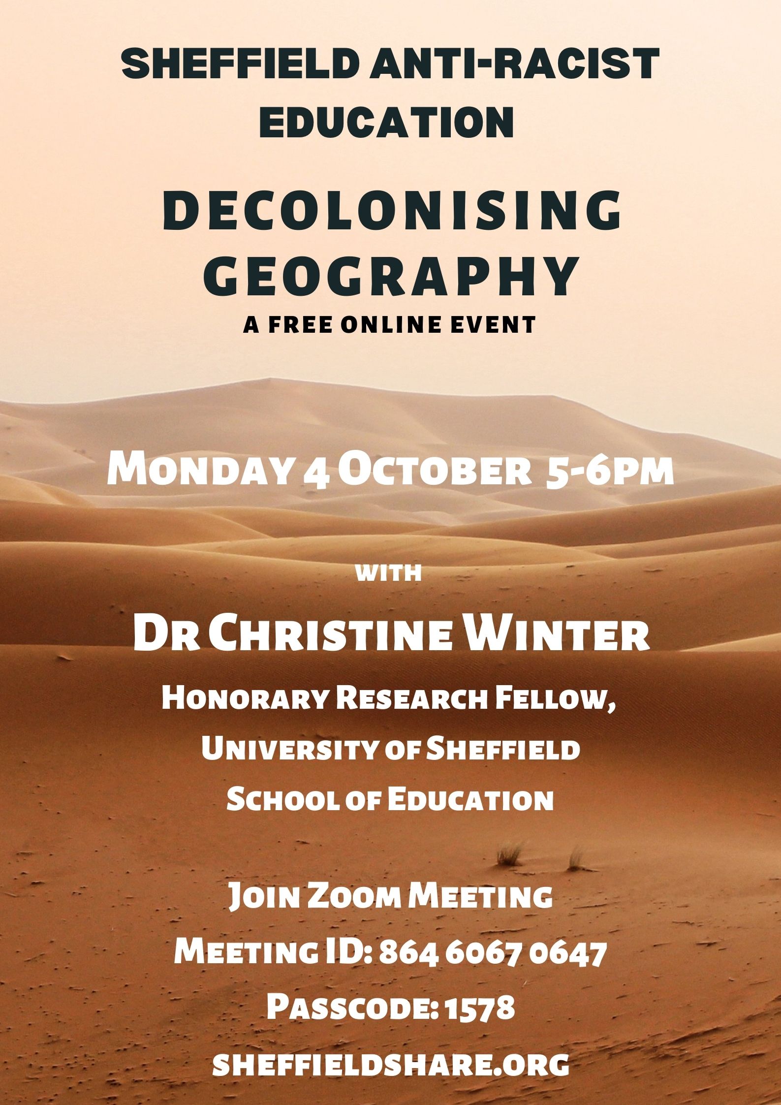 Our next SHARE event Decolonising Geography – Sheffield Anti-Racist ...